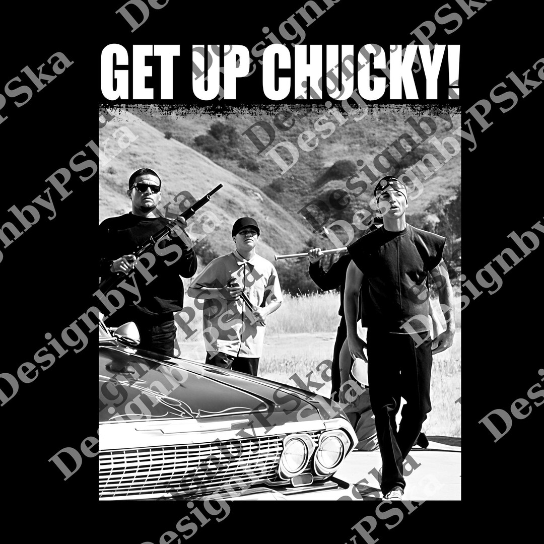 Paco Get up Chucky Bootleg Png, Vintage Vatos Locos Png, Old Movie Png ...