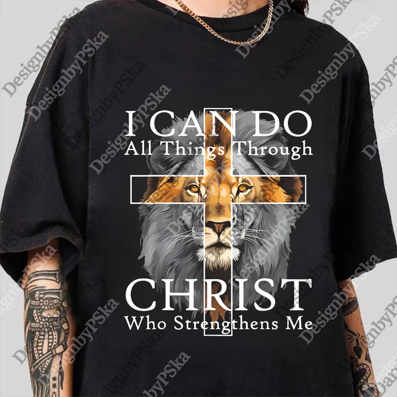 Philippians 4:13 Lion - Etsy