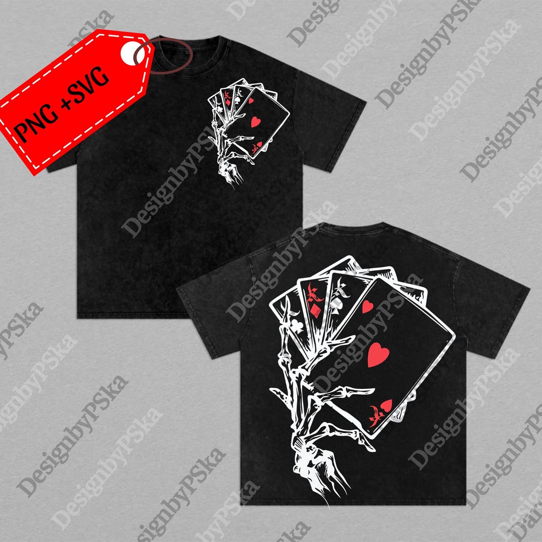 Poker Svg, Skeleton Hand Card Game Png, Poker Skull Hand Digital ...