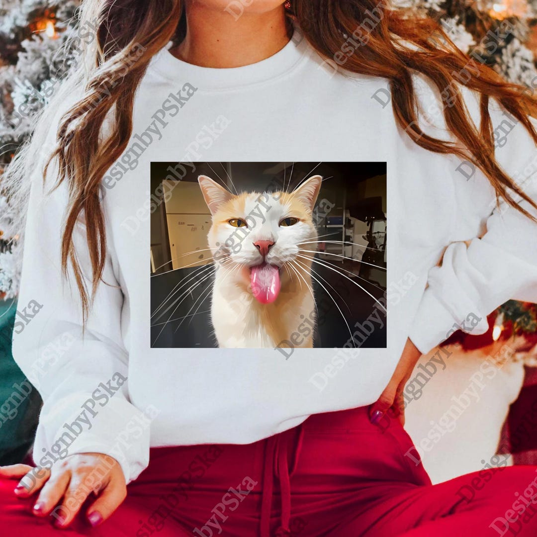 Silly Cat Bleh Y2K Digital, 90s Weirdcore Vintage Kitten Png, Funny ...