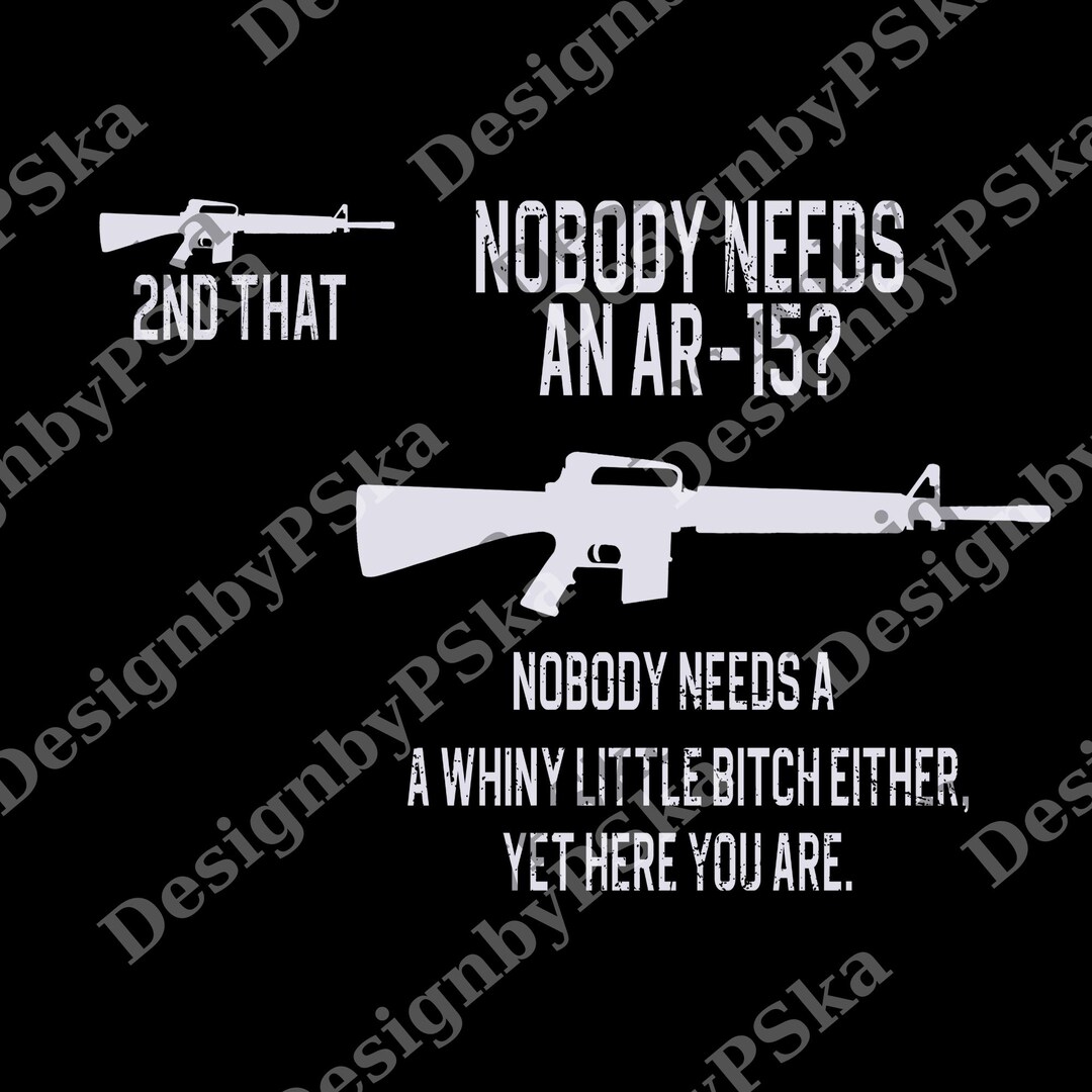 Nobody Needs an AR 15? Unisex Png, Awakened Patriot, 2nd Amendment Png ...