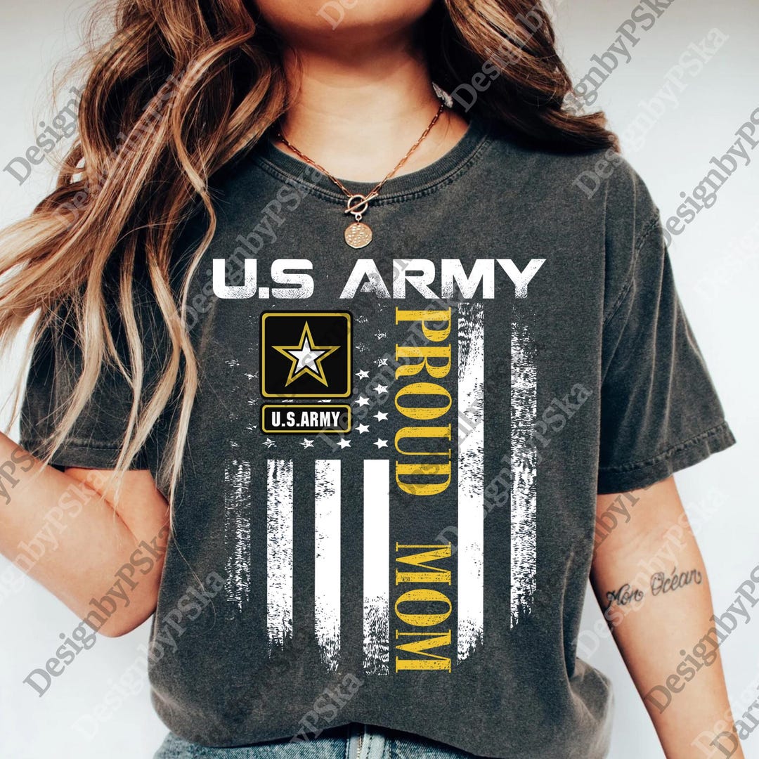 Vintage U.S. Army Mom Png, Proud Army Mom Digital, Military Mom Png ...
