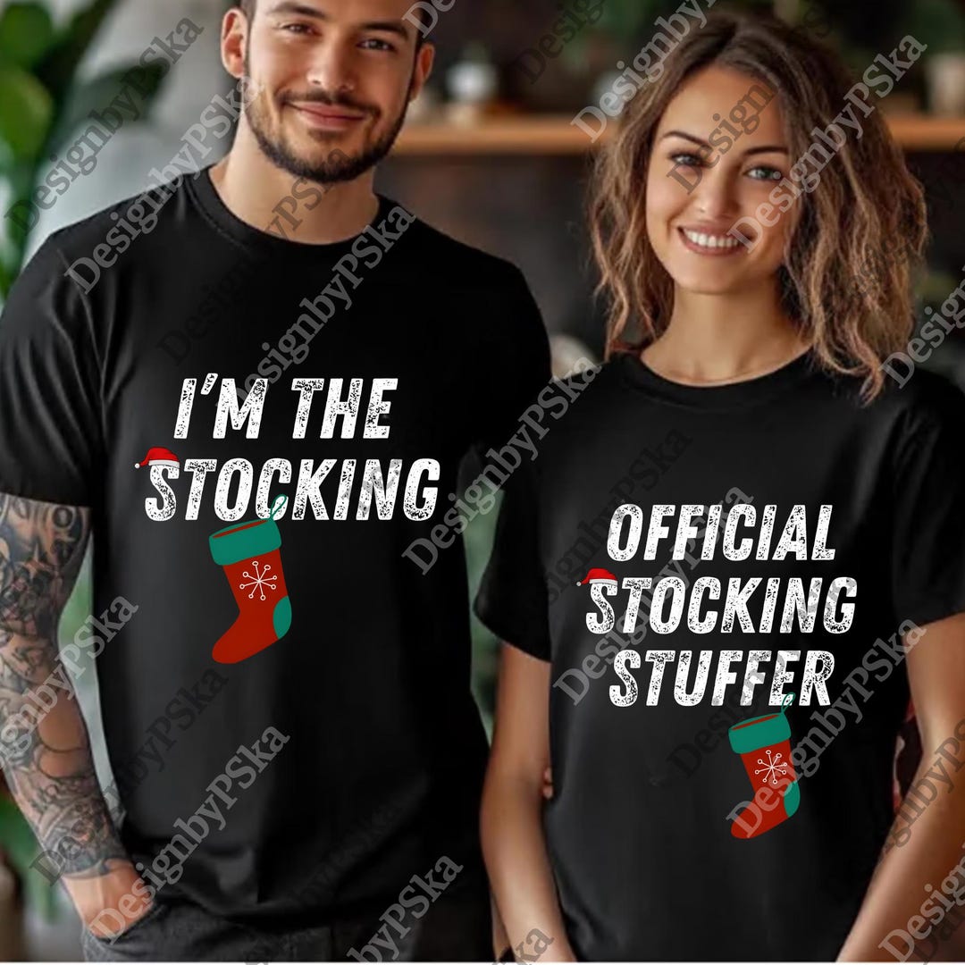 Official Stocking Stuffer and I'm the Stocking Png, Christmas Couples ...