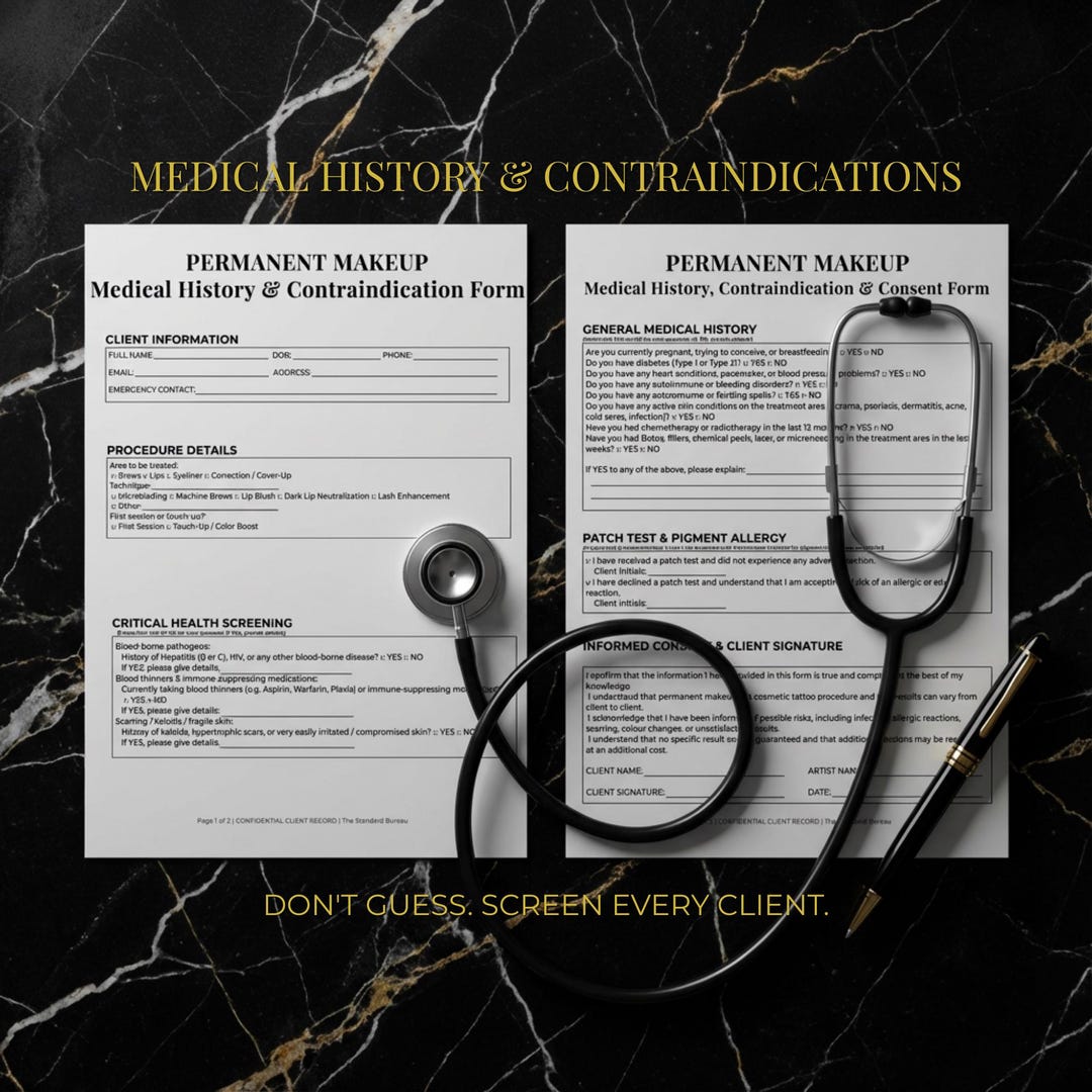 Permanent Makeup Medical History Form | Microblading Consent ...
