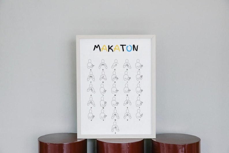 Makaton Sign Language Alphabet Diagram, Colorful Digital Download for ...