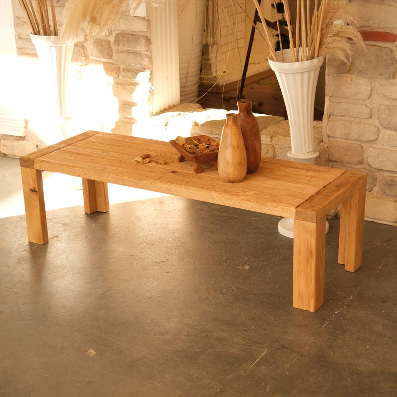 Rustic Low Coffee Table, Reclaimed Wood Coffee Table, Farmhouse Coffee ...