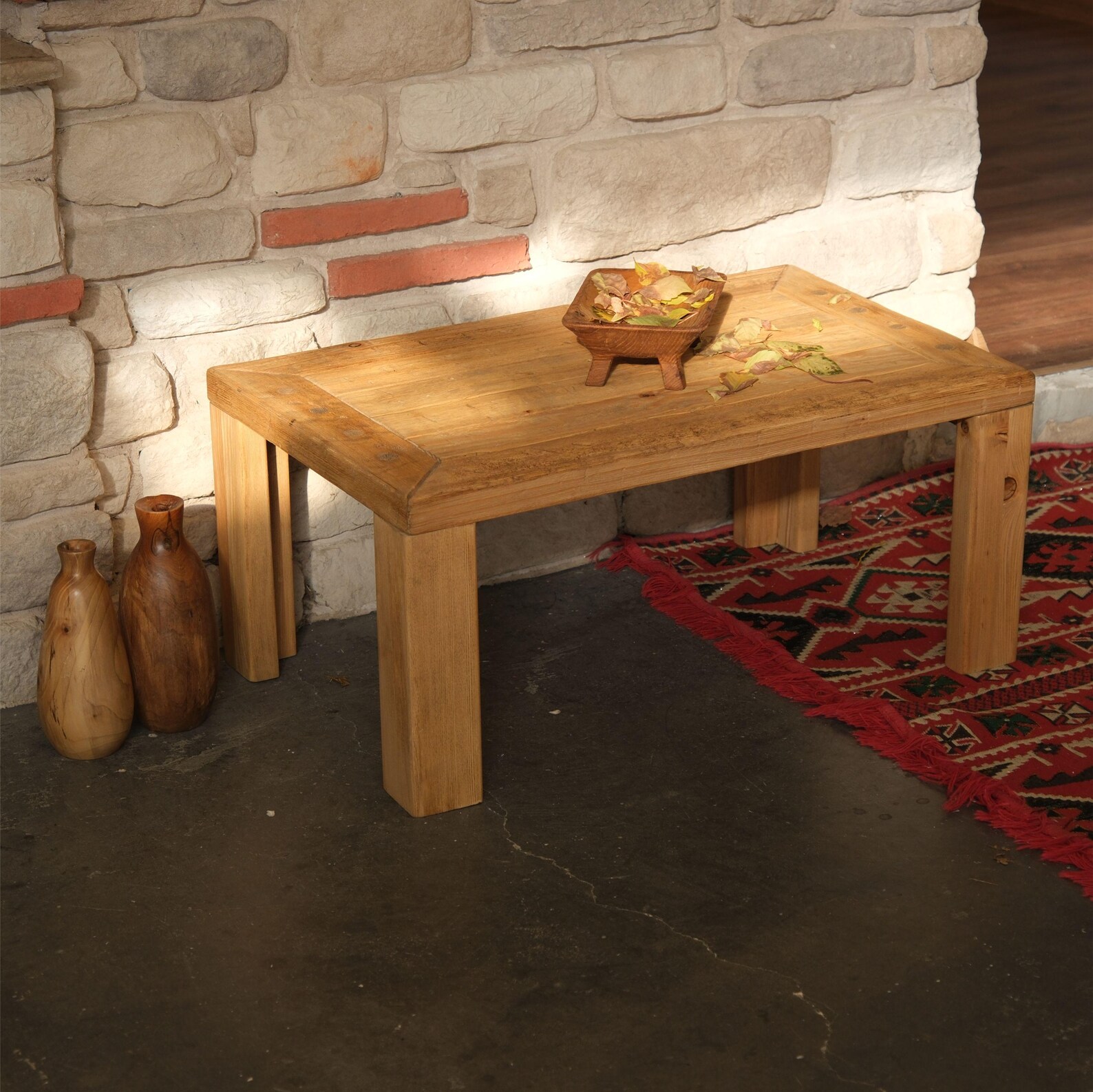 Rustic Low Coffee Table, Reclaimed Wood Coffee Table, Farmhouse Coffee ...