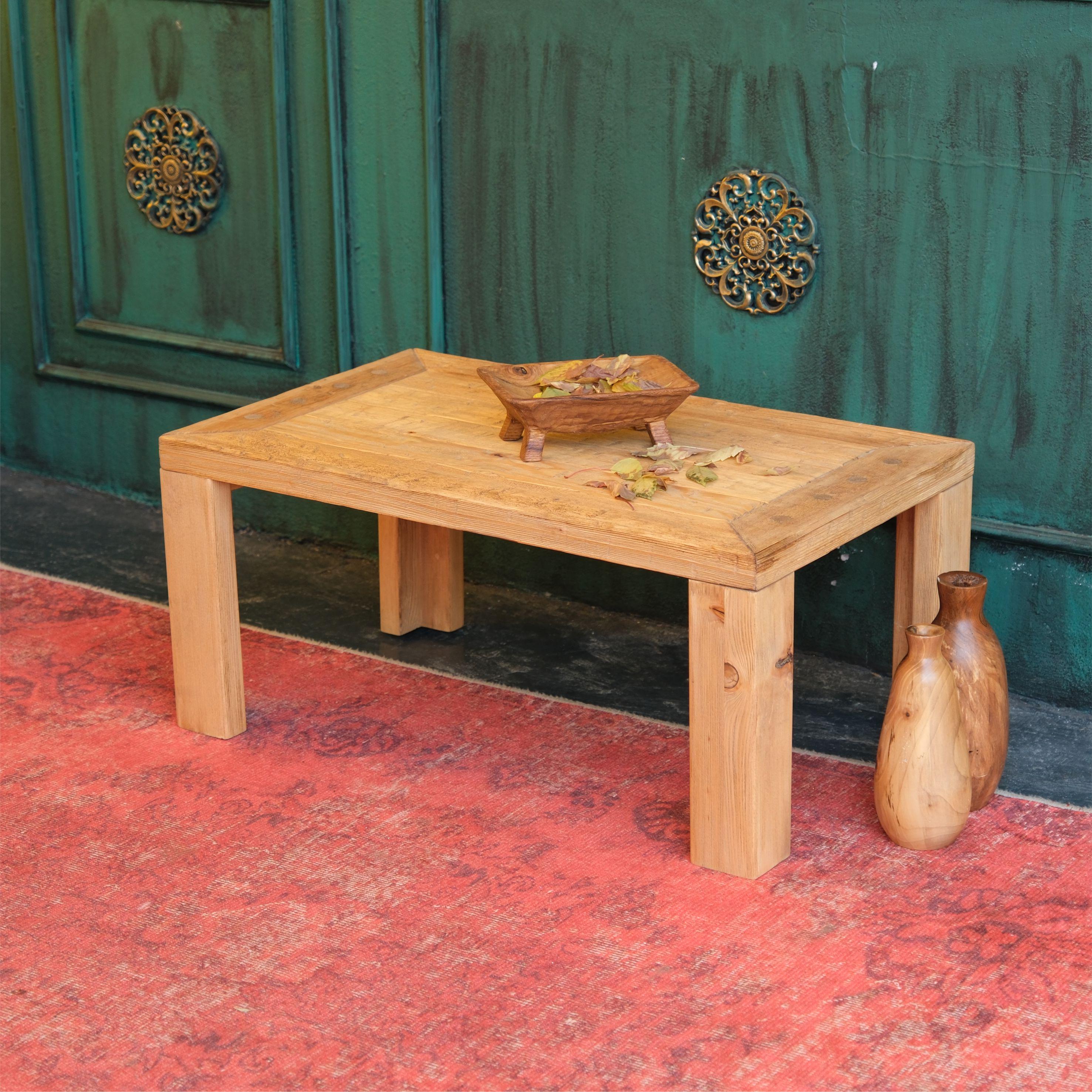 Rustic Low Coffee Table, Reclaimed Wood Coffee Table, Farmhouse Coffee ...