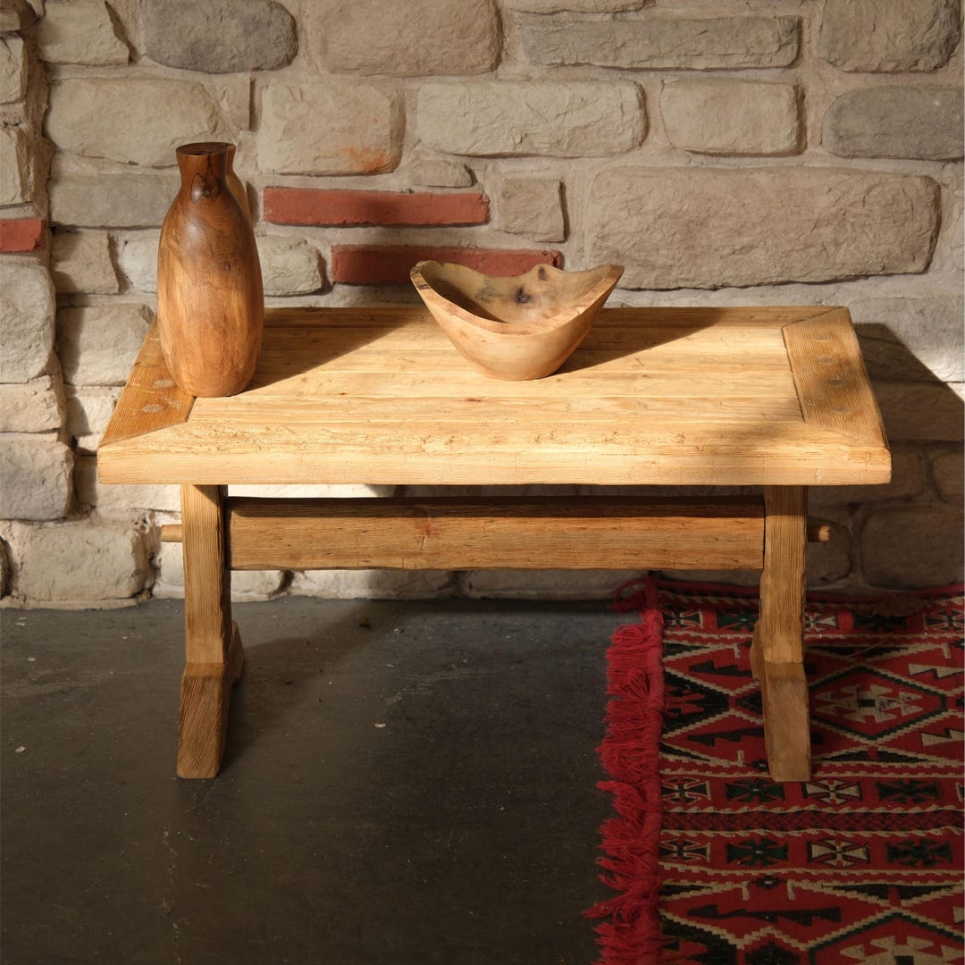 Unique Wood Coffee Table, Living Room Table, Farmhouse Coffee Table ...
