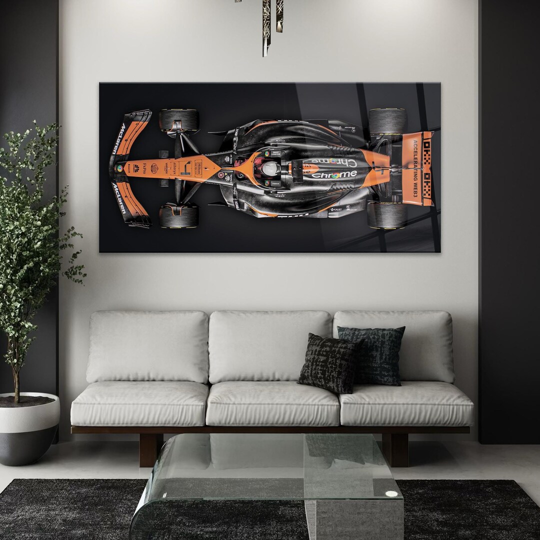 F1 Mclaren MCL38 Tempered Glass Wall Art – Formula 1 Racing Decor ...