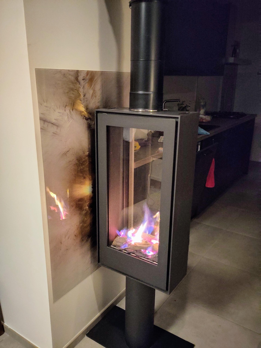 Modern Kitchen Wall Protector, Heatproof Glass Stove Backsplash, Custom ...