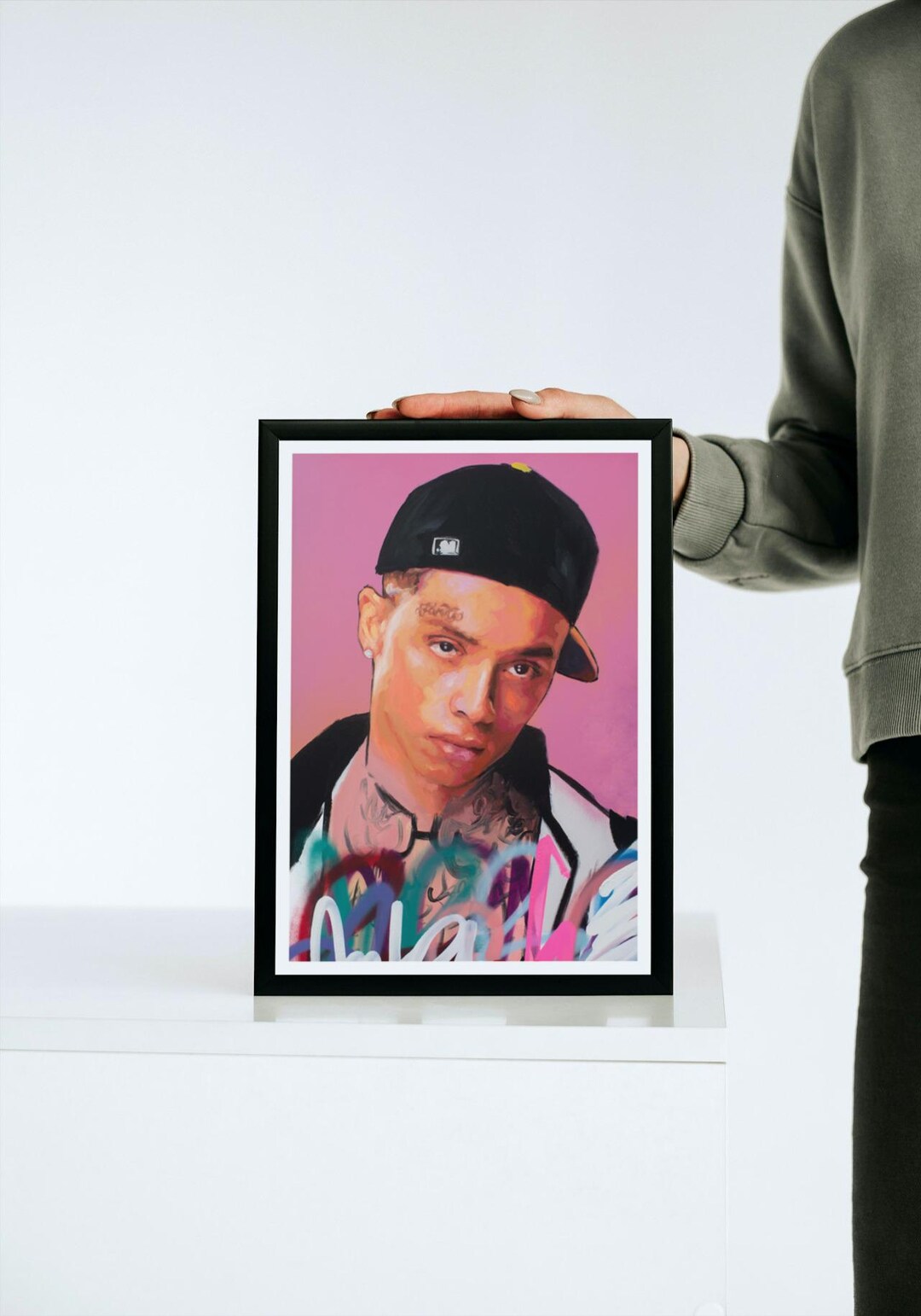 Central Cee Wall Art Rapper Hop Hop Portrait Art Graffiti Portrait ...