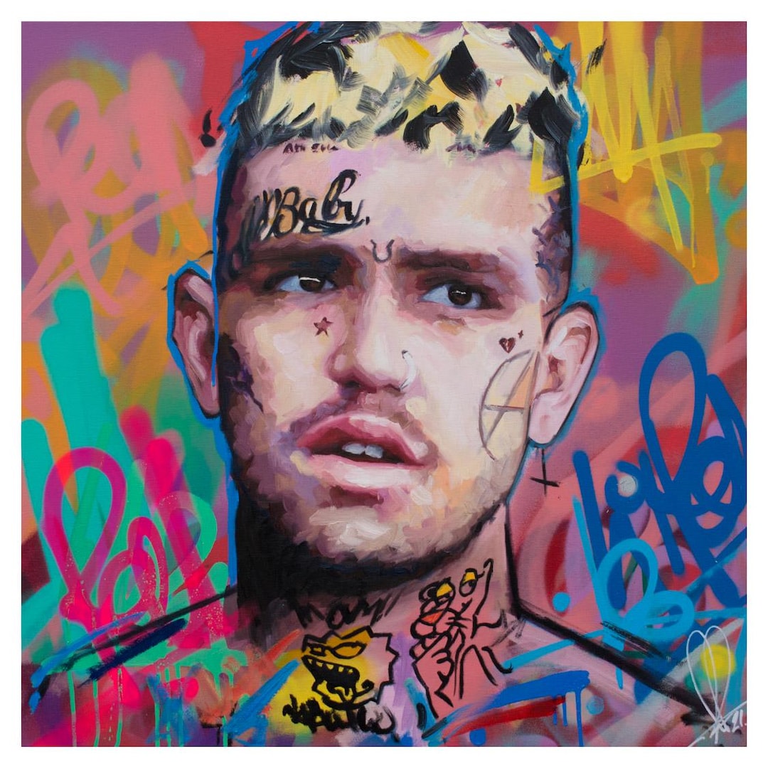 Lil Peep Poster Wall Art Lil Peep Print Art Decor Graffiti Art Print ...