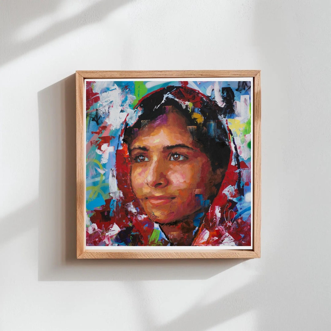 Malala Yousafzai Print Wall Art Malala Yousafzai Poster Art Decor for ...