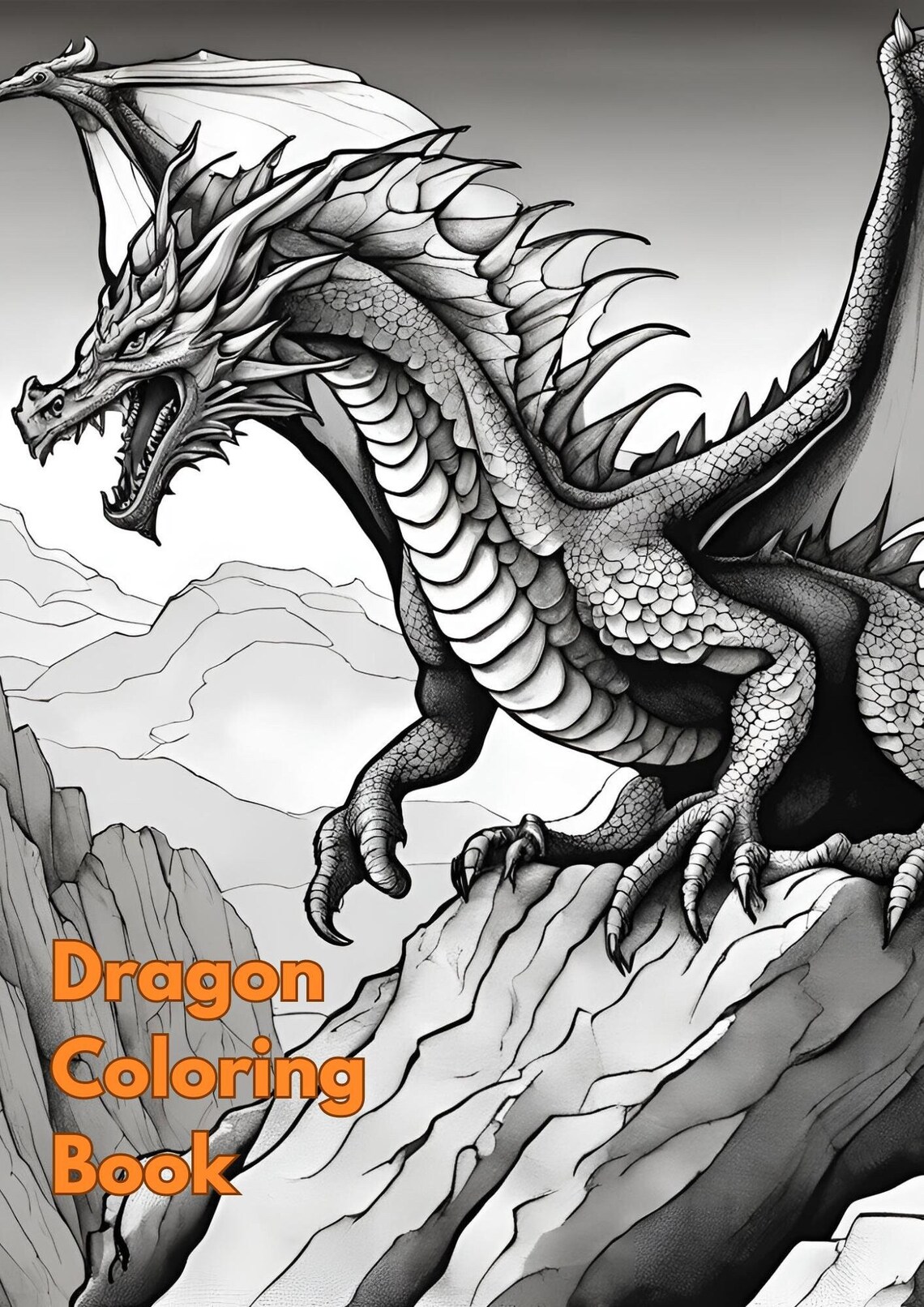 Enchanting Dragon Coloring Pages - Etsy