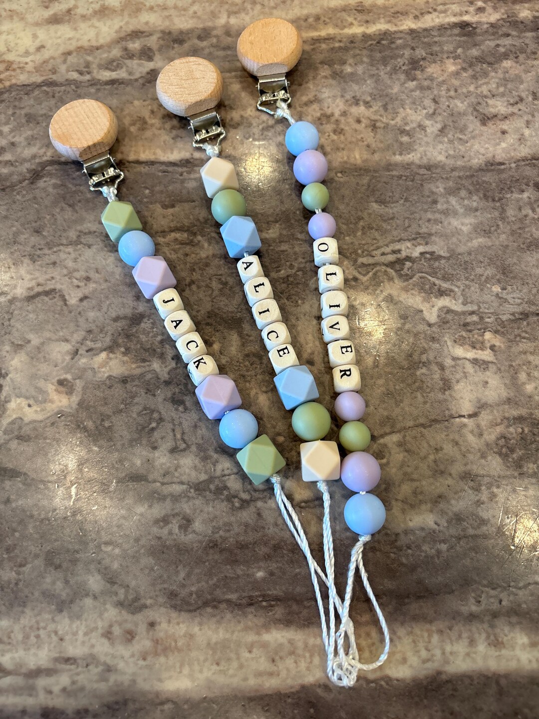 Personalized Pacifier Clip, Custom Pacifier Clip, Flower Soother Clip ...