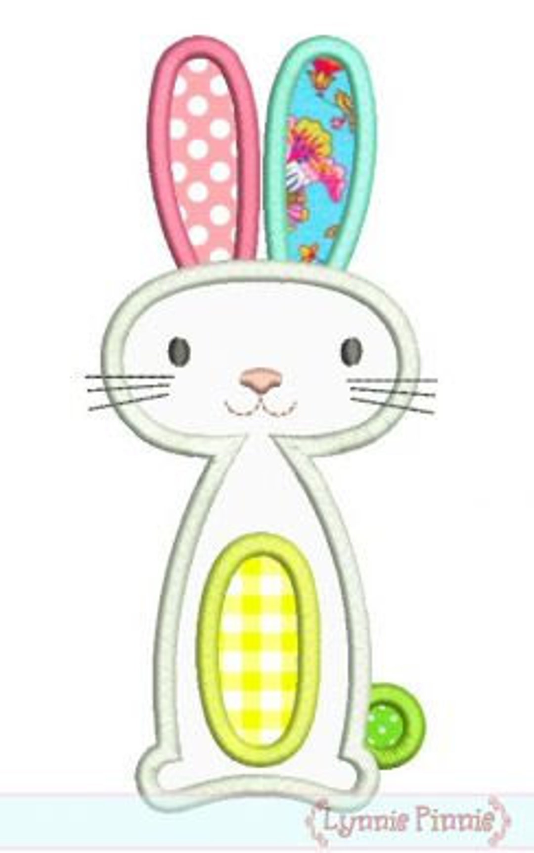 PATCHWORK BUNNY Applique Machine Embroidery Design Rabbit Easter ...