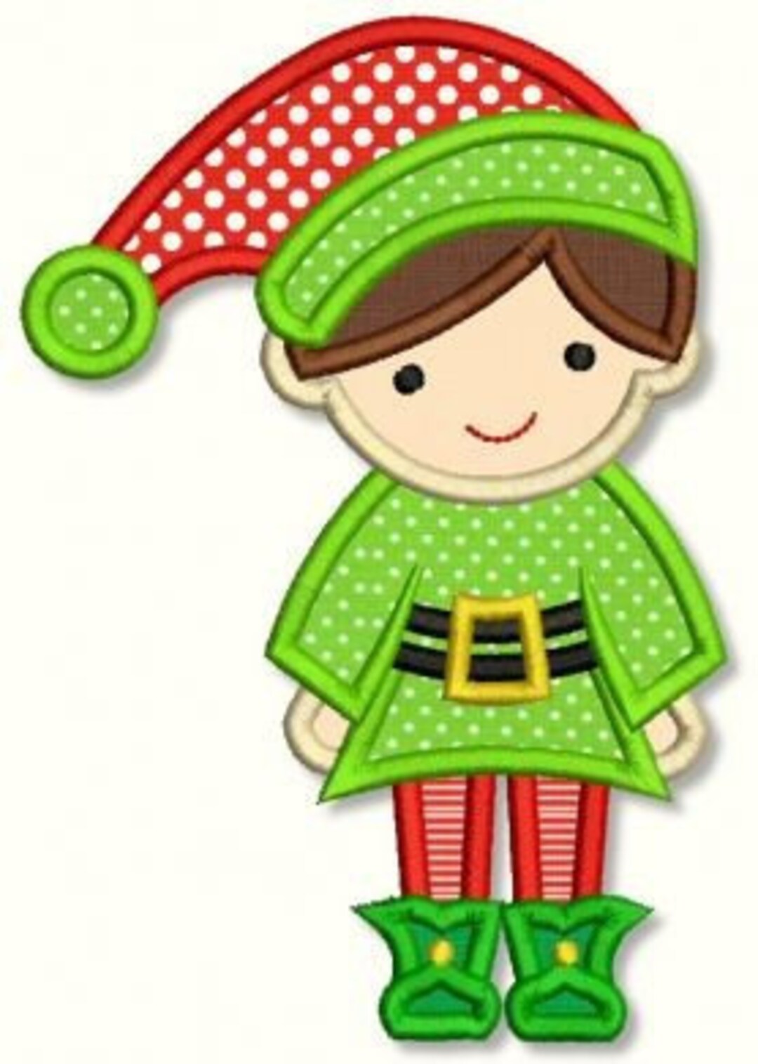 BOY ELF Applique 4x4 5x7 6x10 Machine Embroidery Design Christmas ...