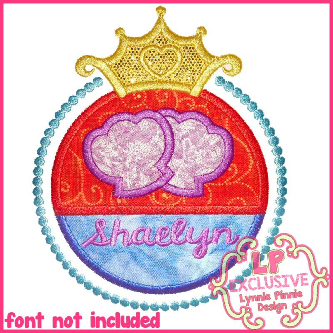 MERMAID PRINCESS Circle Frame Applique 4x4 5x7 6x10 7x11 SVG Instant ...