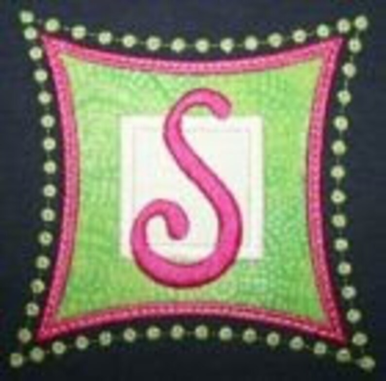 SQUARE Applique ALPHABET 4x4 5x7 Machine Embroidery Design Font INSTANT ...