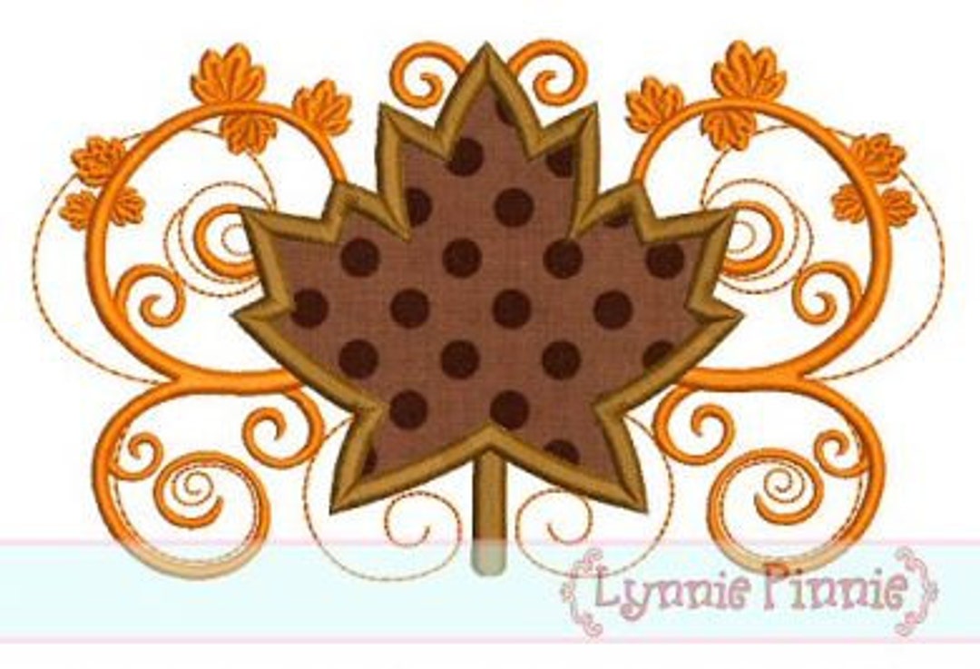 FALL FLOURISH Leaf Applique 4x4 5x7 6x10 Svg Machine Embroidery Design ...