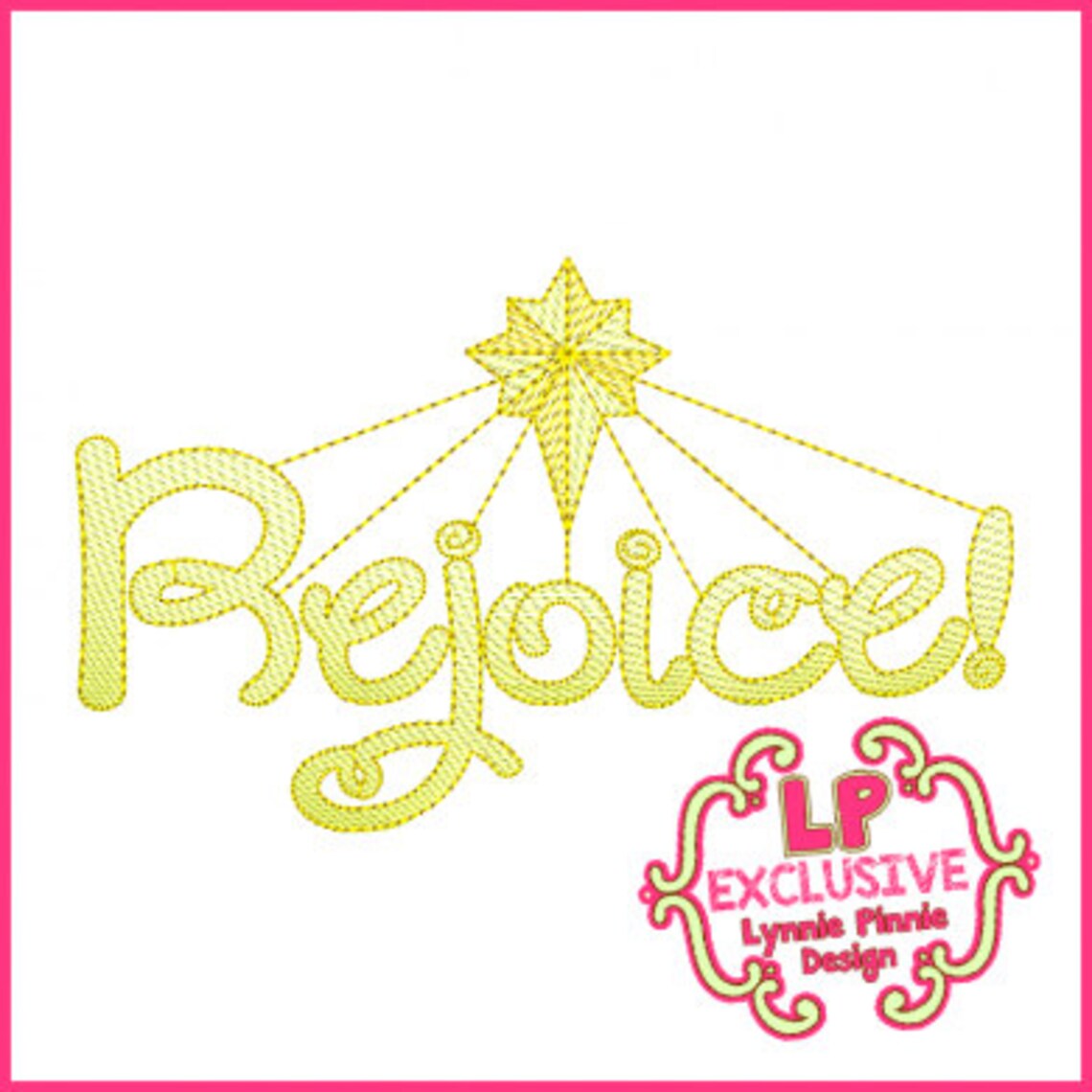 REJOICE Word With Star Filled 4x4 5x7 Machine Embroidery Design File - Etsy