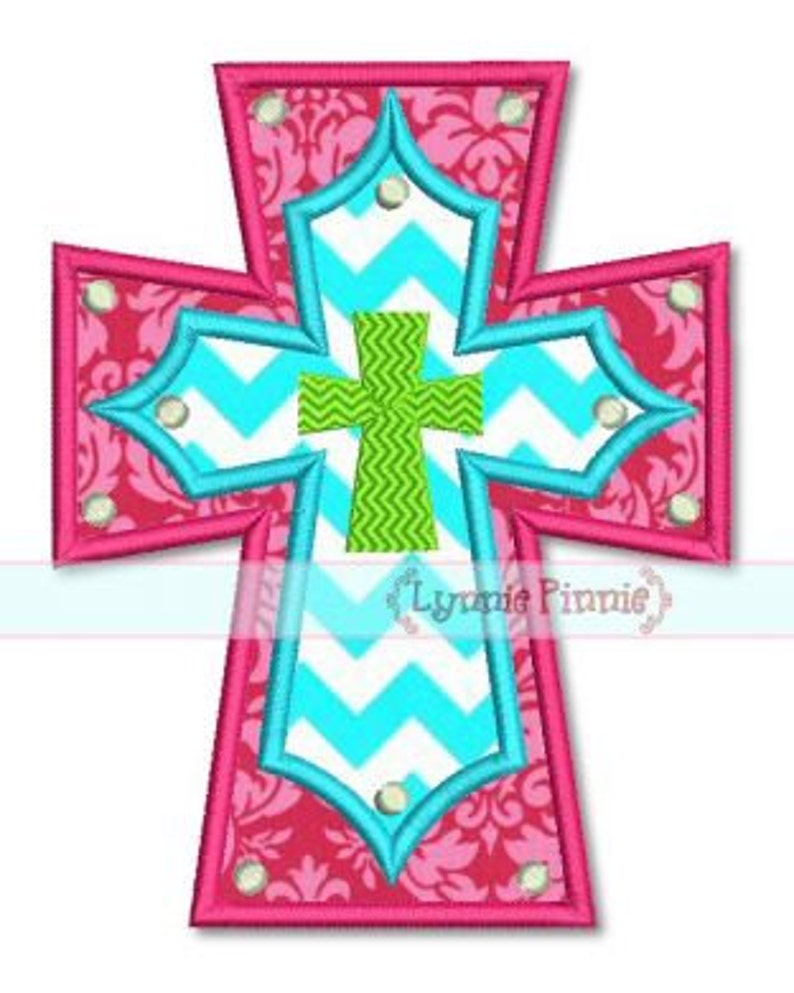 LAYERED CROSS Applique 4x4 5x7 6x10 7x11 Machine Embroidery - Etsy