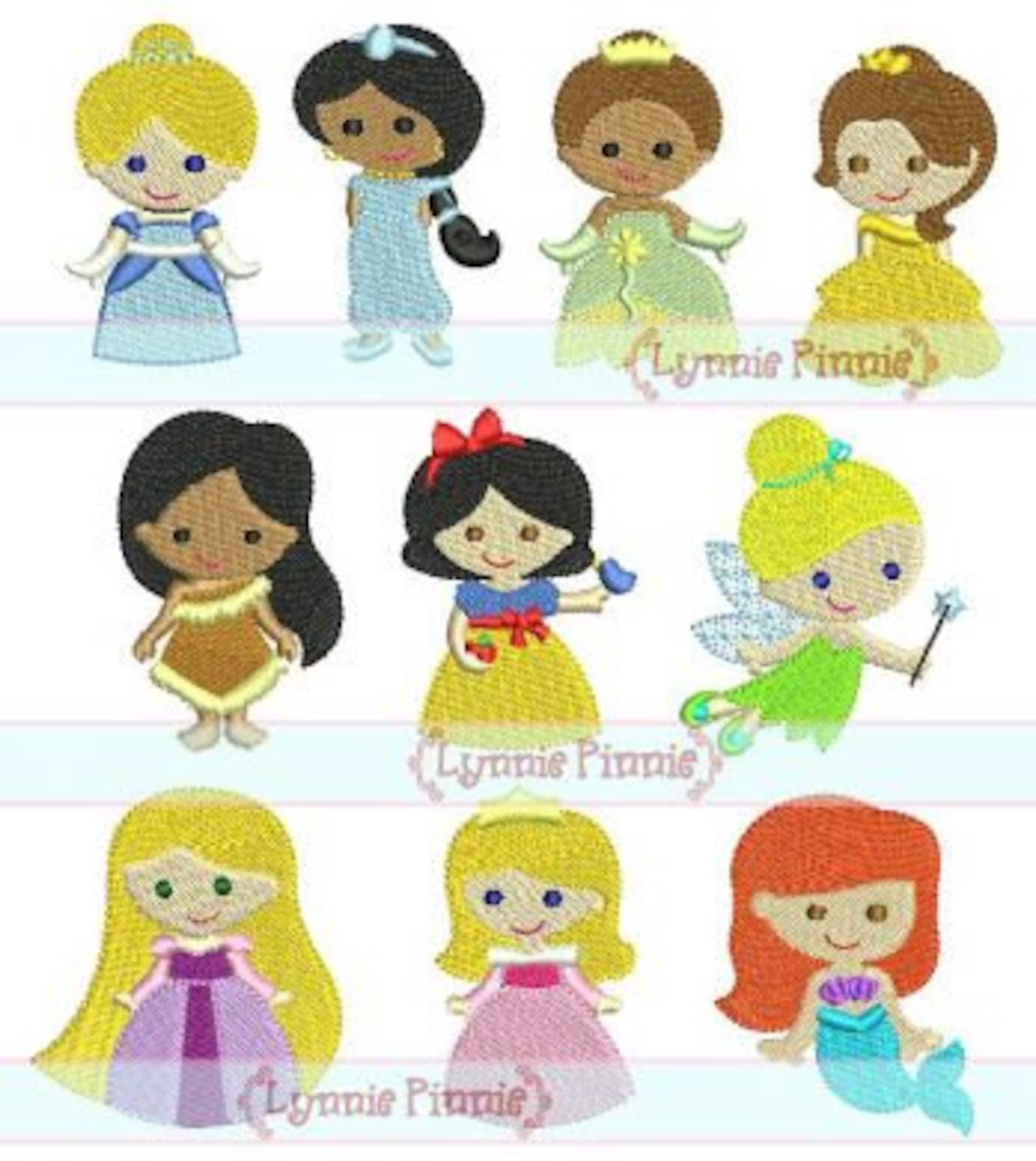 MINI PRINCESS Design Set 10 Filled Minis in 3 Sizes 4x4 - Etsy