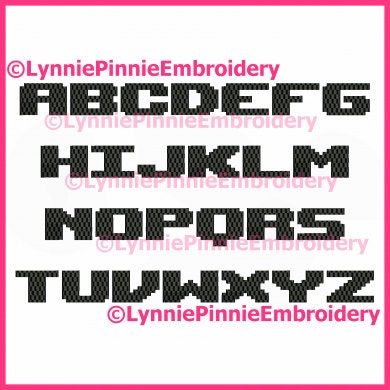 PIXEL BLOCK Simple Embroidery Font 3 Sizes Machine Embroidery - Etsy