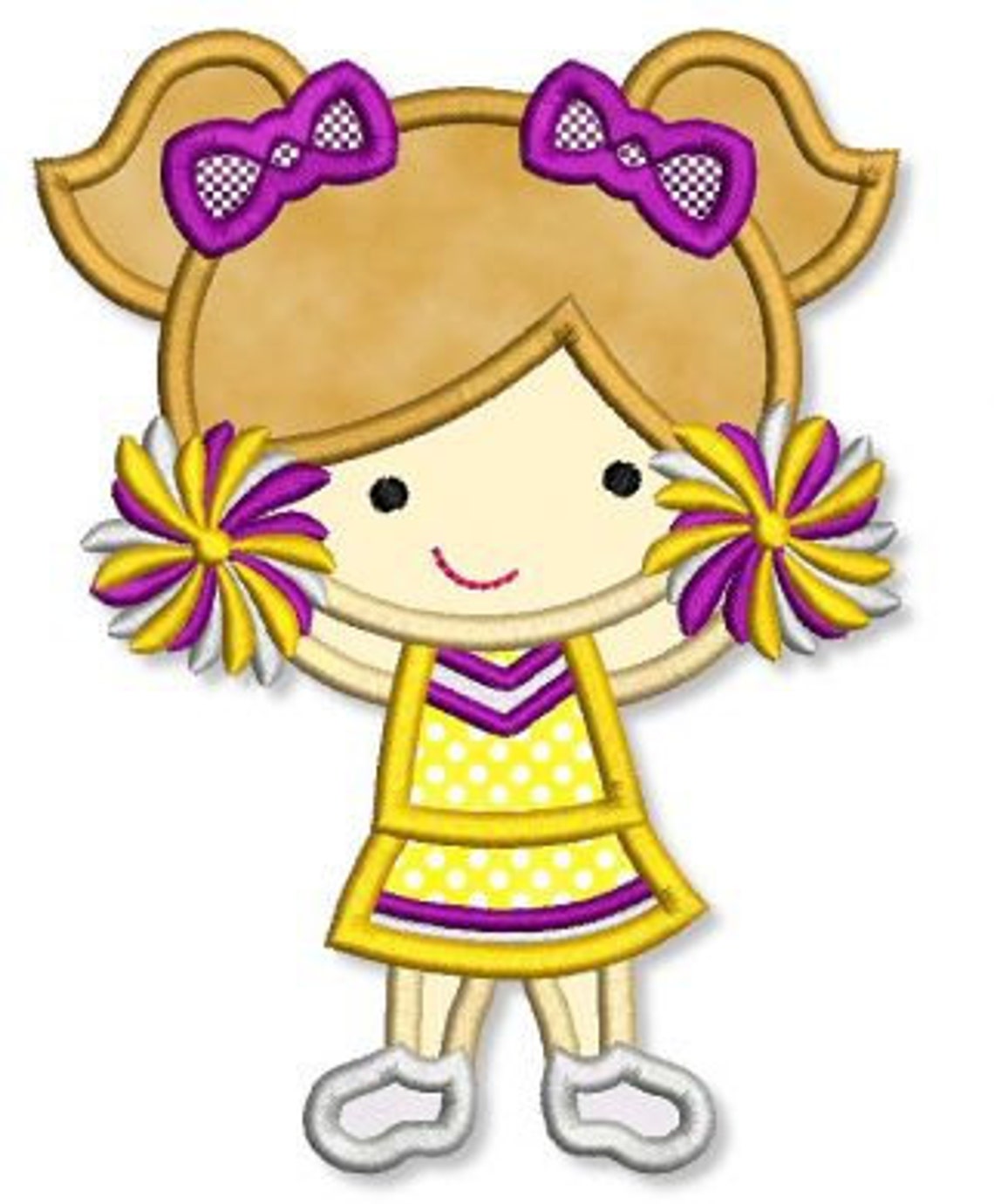 Little CHEERLEADER 1 Applique 4x4 5x7 6x10 Machine Embroidery | Etsy