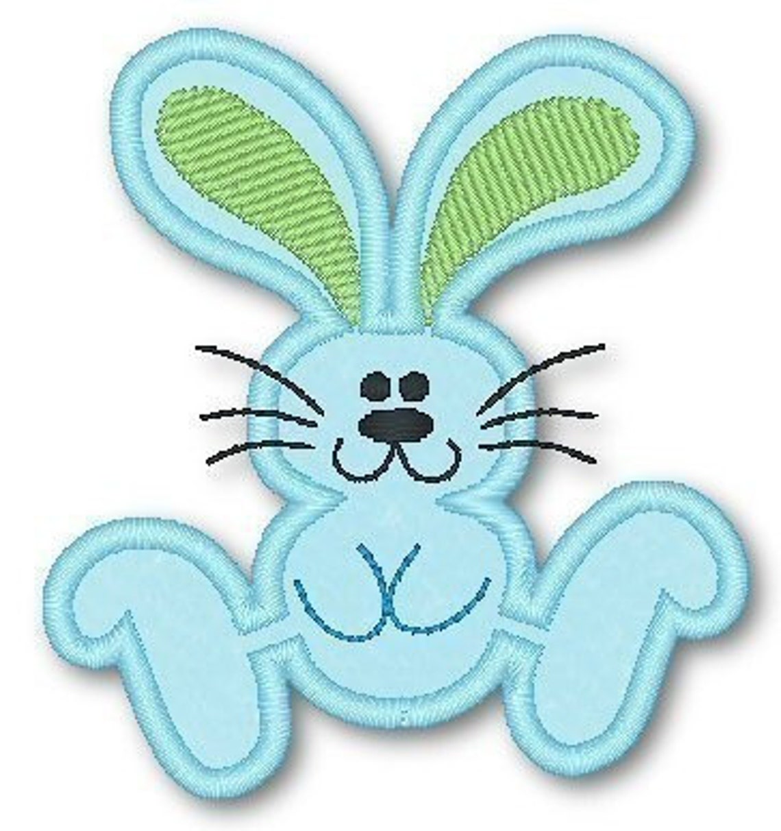 Hopping Bunny 4x4 5x7 Applique Machine Embroidery Design INSTANT - Etsy