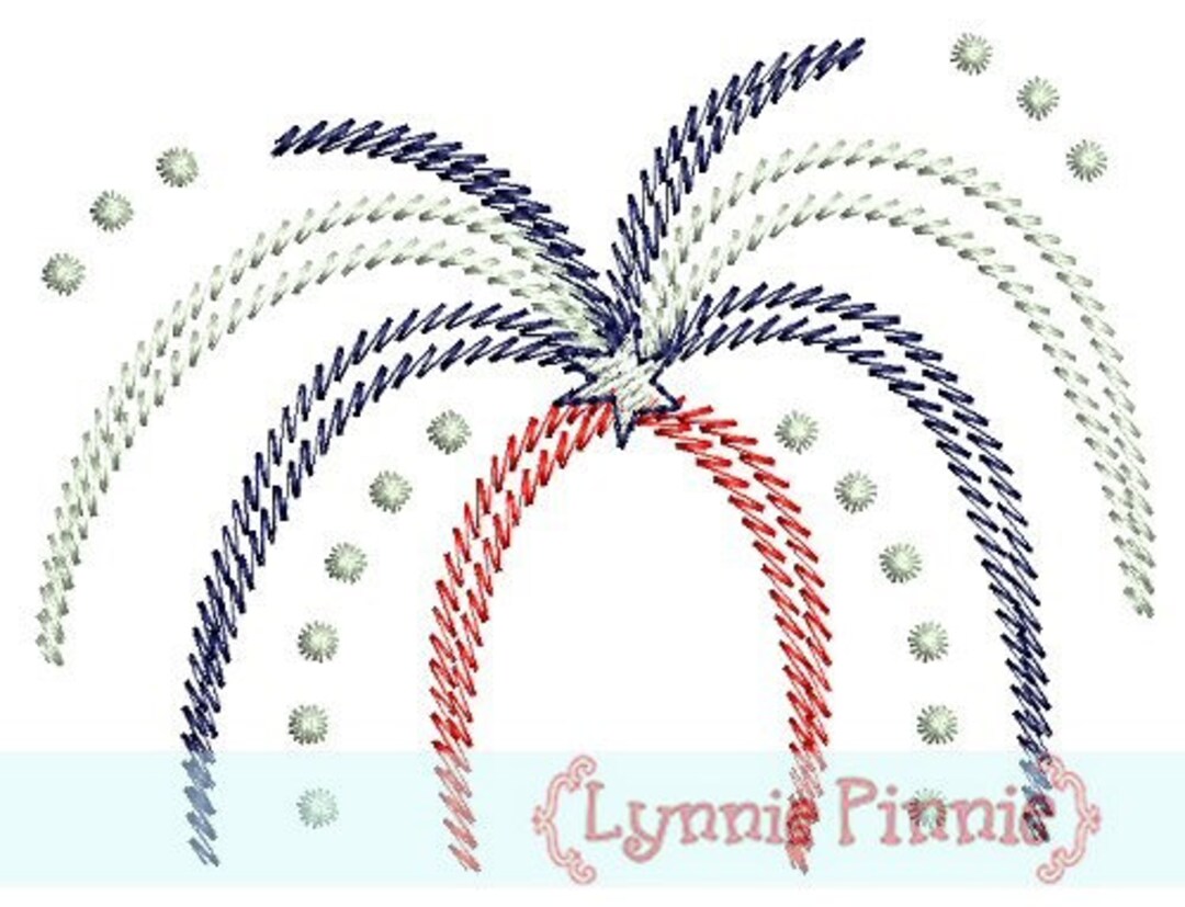 FIREWORKS FILLED Stitch 4x4 Machine Embroidery Design 4th of - Etsy Canada