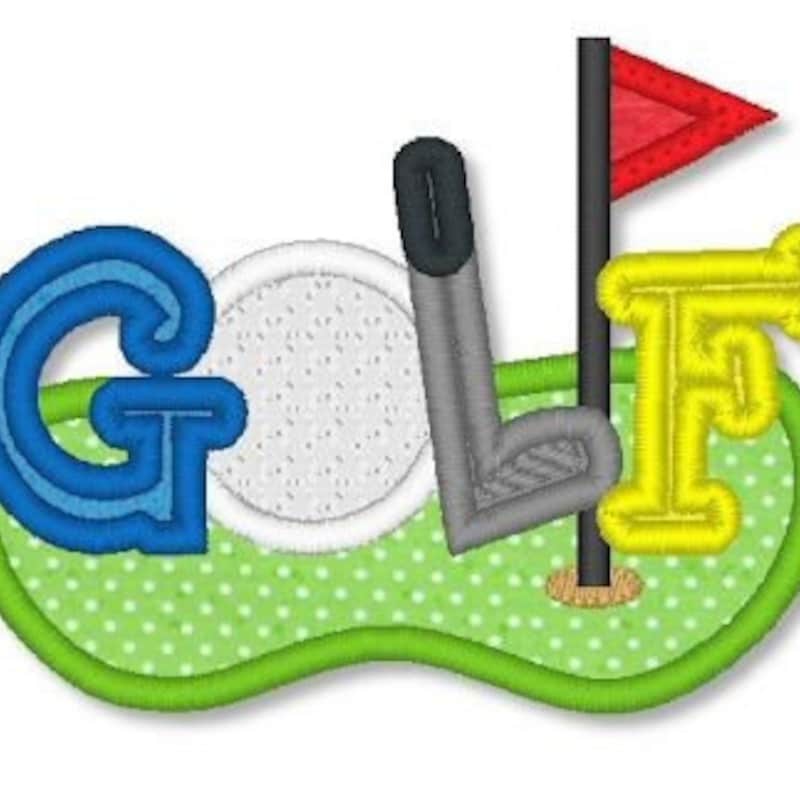 Golf Applique - Etsy
