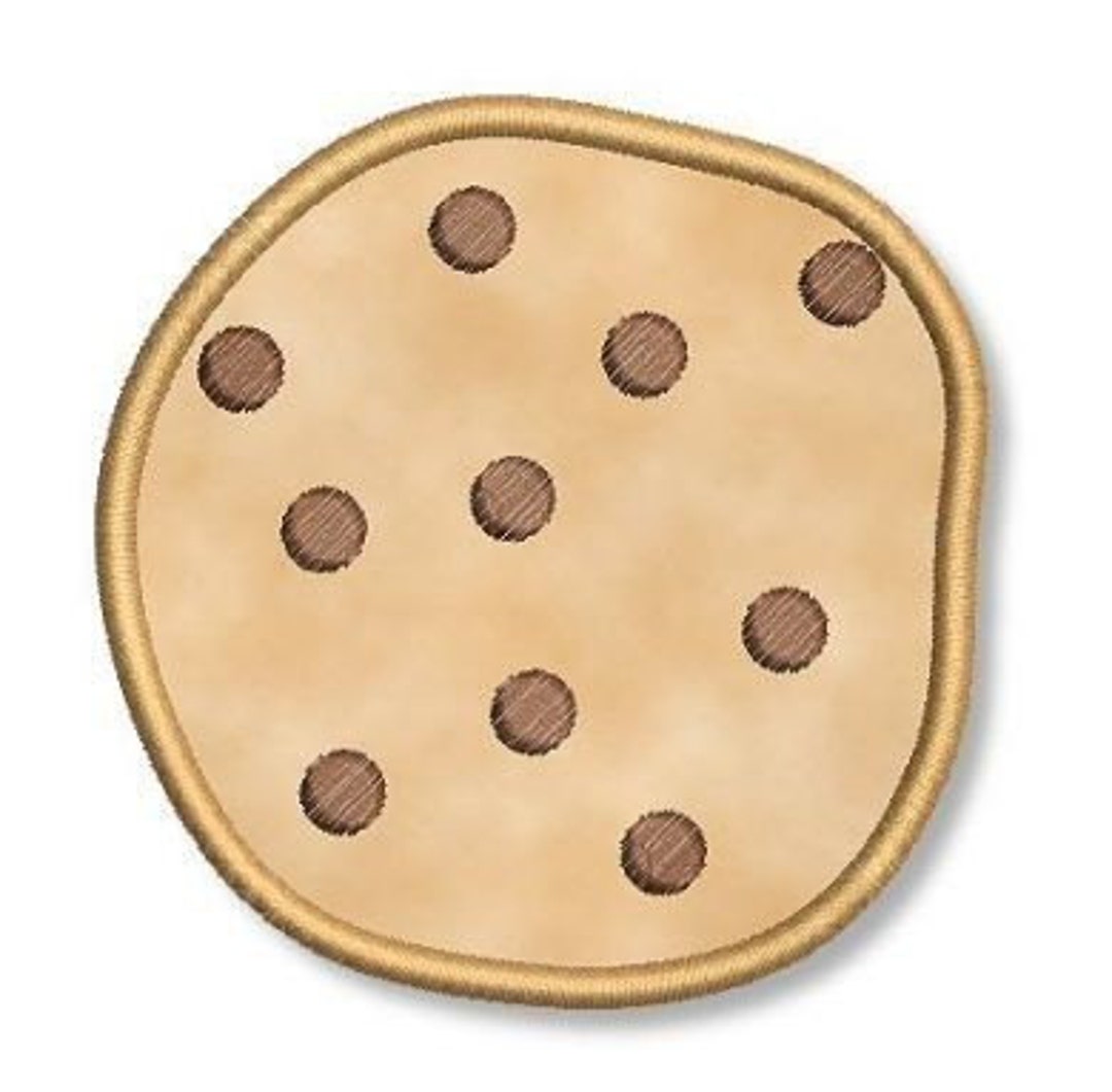 Applique CHOCOLATE CHIP COOKIE 2 Styles 4x4 Machine Embroidery Design ...