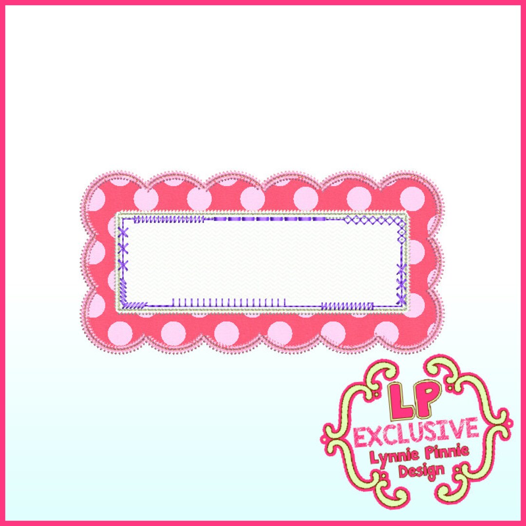 Triple Zig Zag Applique Scallop Patch Frame 2 5 Sizes Machine ...