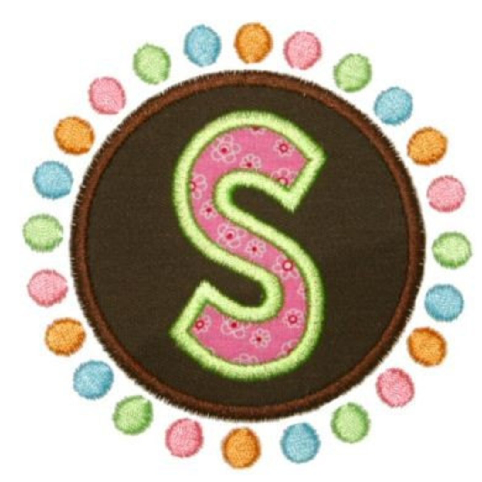 Candy Dots Applique FONT FRAME 4x4 5x7 6x10 Machine Embroidery - Etsy