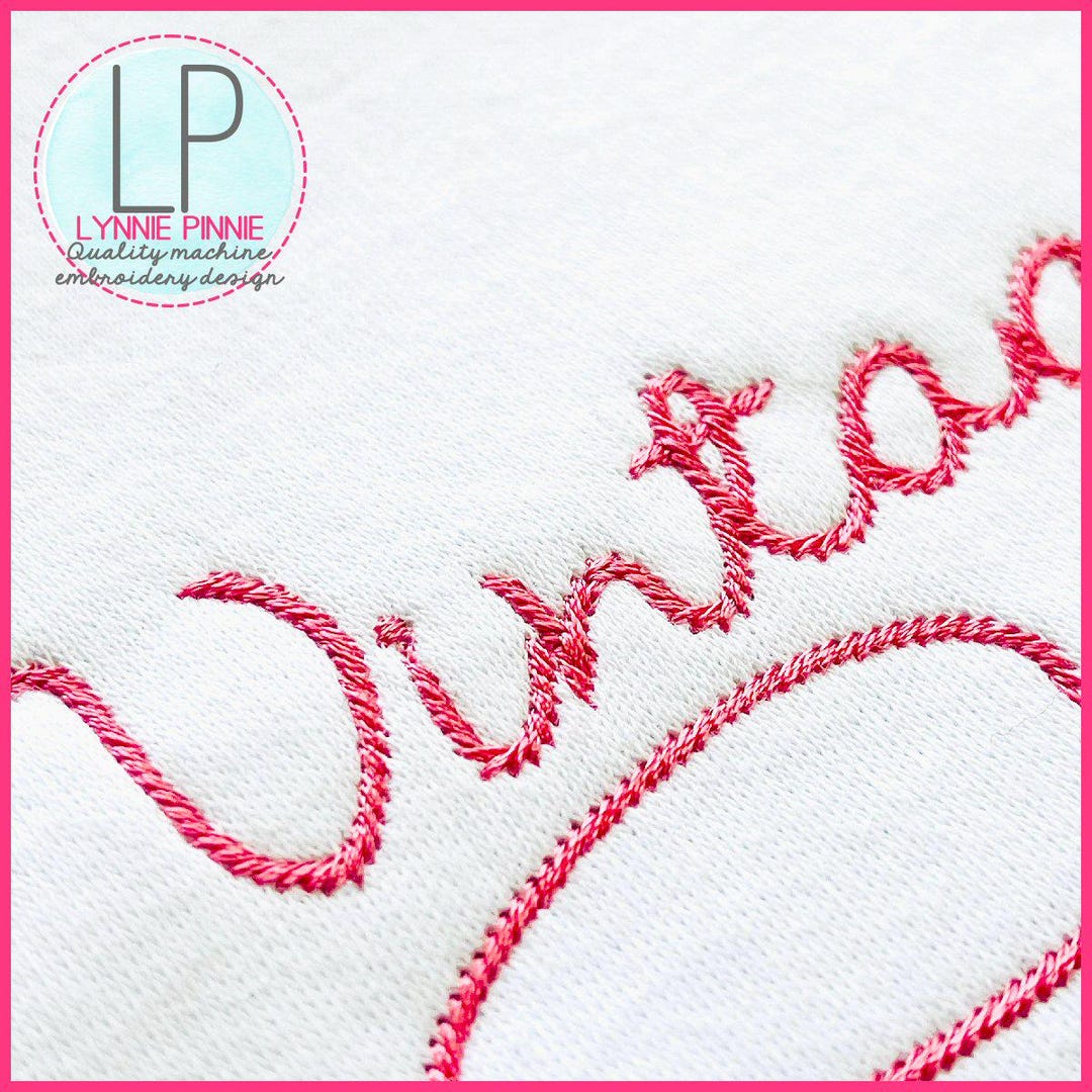 Sweet Script Vintage Stitch Font Uppercase & Lowercase Font DIGITAL ...