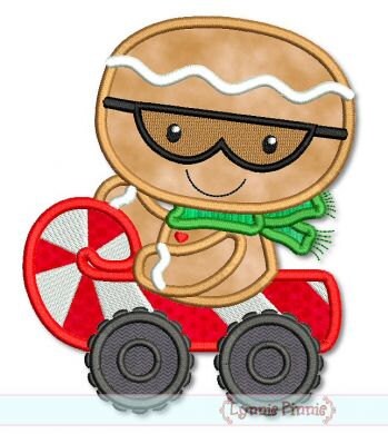 GINGERBREAD Man Candy Cane CAR Applique 4x4 5x7 6x10 svg - Etsy México