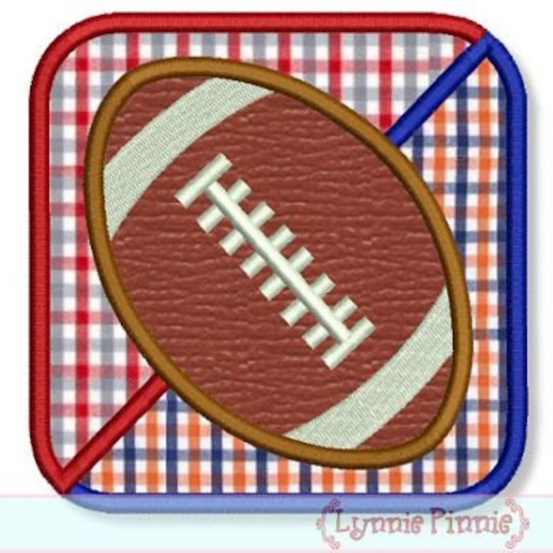 HOUSE DIVIDED Football Square Applique 4x4 5x7 6x10 Sports Machine ...
