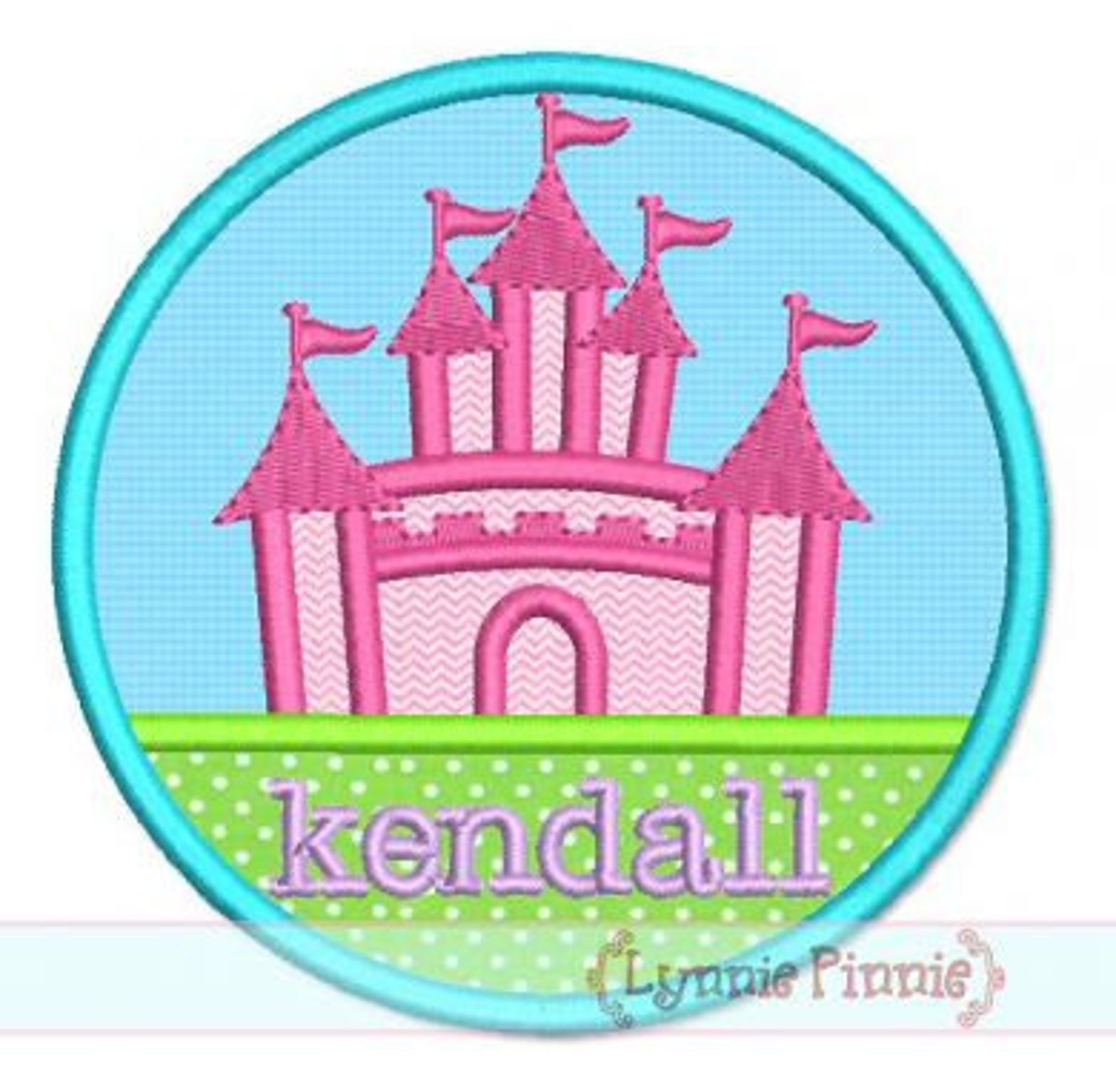 CASTLE Circle Frame Applique 4x4 5x7 6x10 7x11 SVG Machine - Etsy