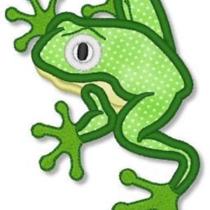 TREE FROG Applique 4x4 5x7 Machine Embroidery Design Boy INSTANT - Etsy