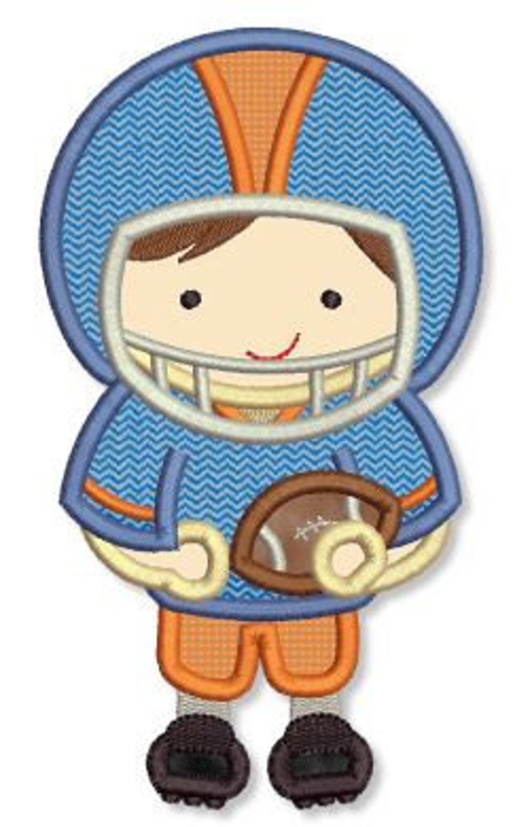 Little FOOTBALL PLAYER 1 Applique 4x4 5x7 6x10 Machine Embroidery ...