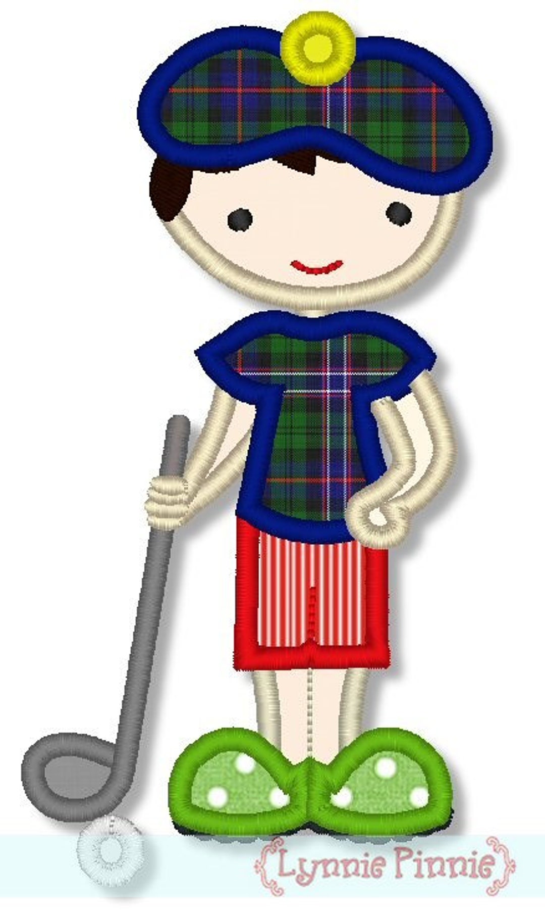 Little BOY GOLFER Applique 4x4 5x7 6x10 Machine Embroidery Designs ...
