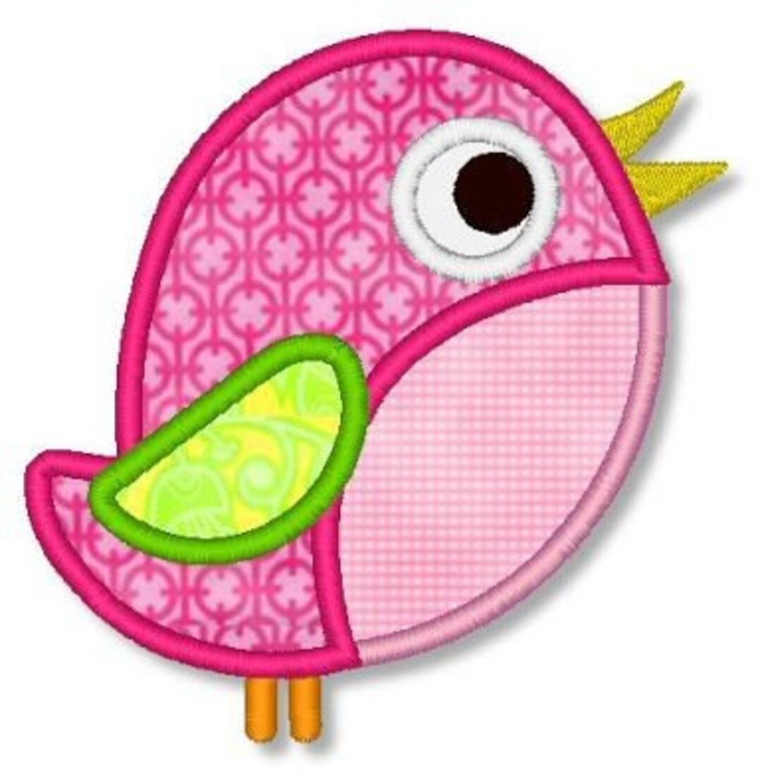 LITTLE BIRD Applique 4x4 5x7 6x10 Machine Embroidery Design INSTANT ...