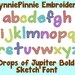 DROPS OF JUPITER Bold Sketch Embroidery Font 4 Sizes Machine Embroidery ...
