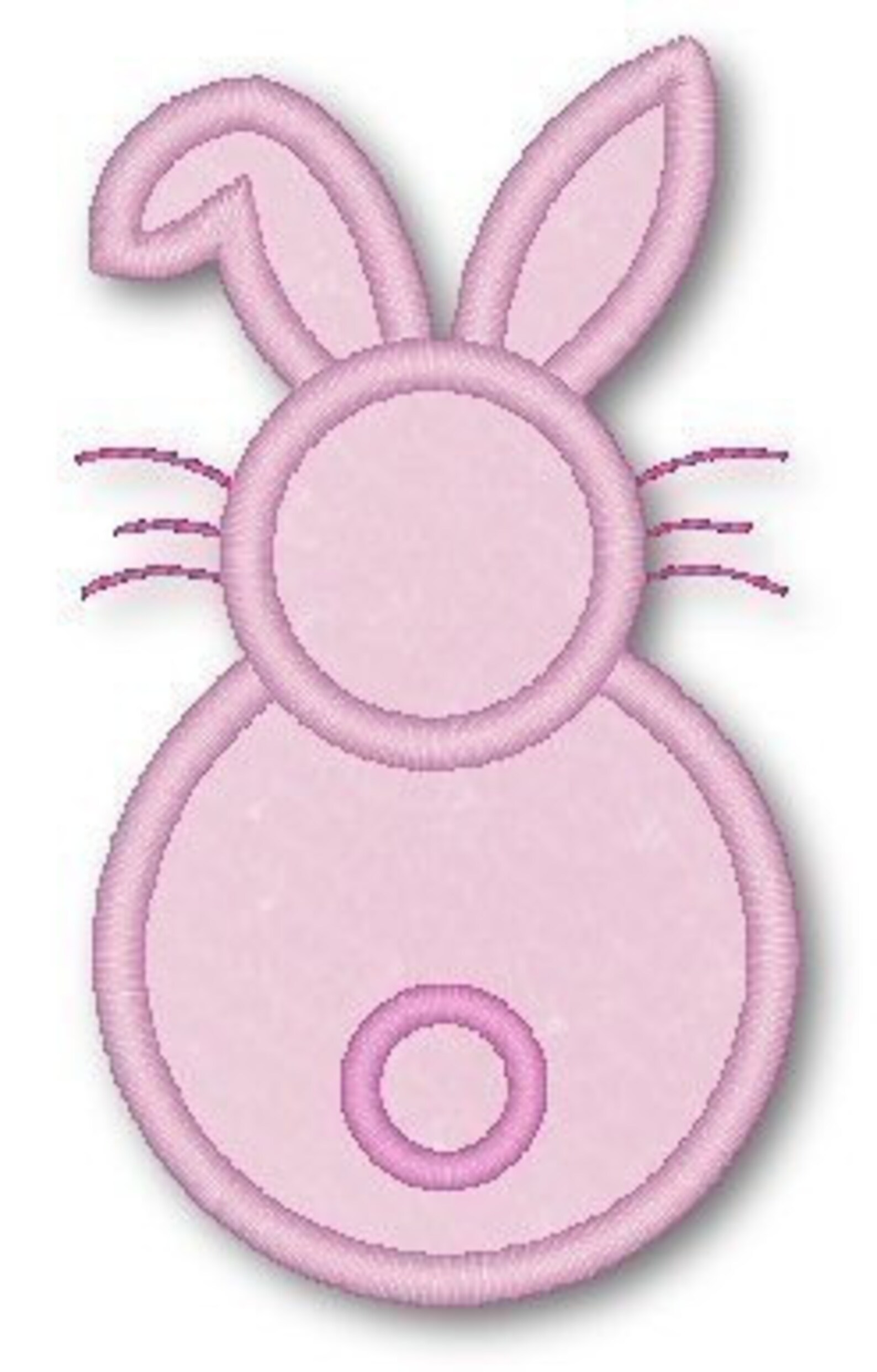 Applique BUNNY 4x4 5x7 Machine Embroidery Design File - Etsy