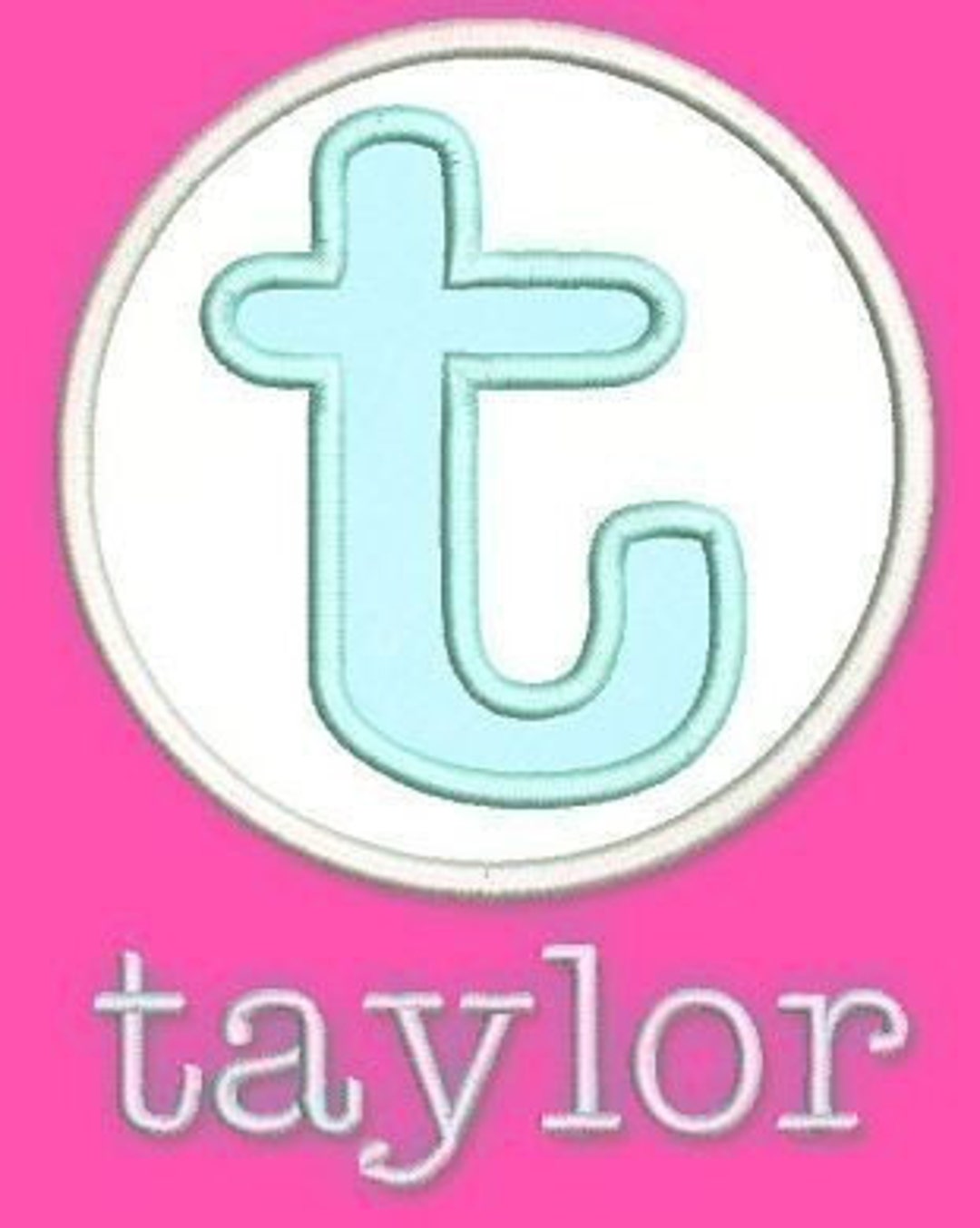 Applique Taylor MONOGRAM FONT Set 5x7 Machine Embroidery Design Boy ...