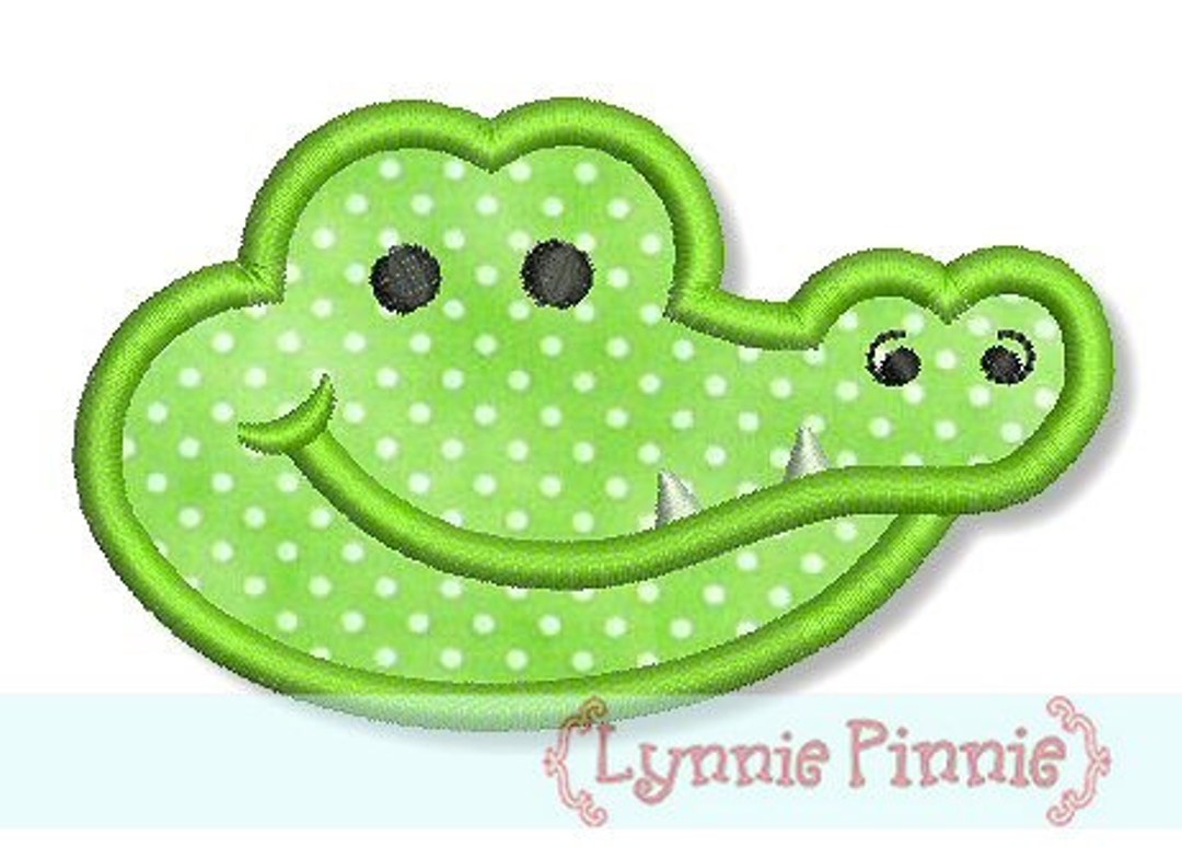 ALLIGATOR HEAD Applique 4x4 5x7 Machine Embroidery Design Boy Animal ...