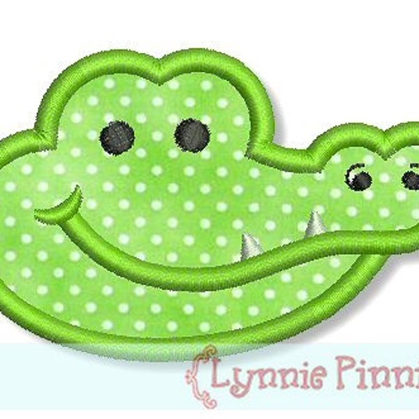 Alligator Head Applique Design - Etsy