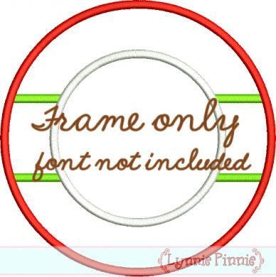 Circle STRIPE FRAME Applique 4x4 5x7 6x10 7x11 Machine - Etsy